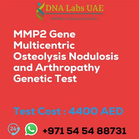 Mmp2 Gene Multicentric Osteolysis Nodulosis And Arthropathy Genetic Test Dna Labs Uae