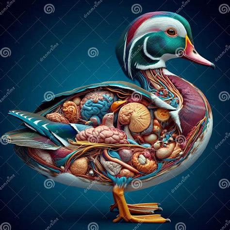 Anatomy Of A Duck In Details Stock Illustration Illustration Of