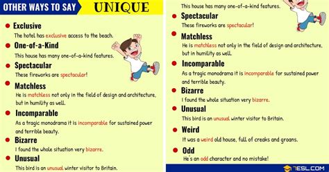 100 Synonyms For Unique With Examples Another Word For “unique” • 7esl