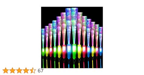 Light Up Wand Toy Vaipi 26 Pcs Fiber Optic Wands Led White Glow Stick