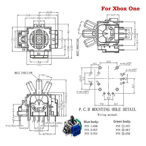 10pcs Hall Joystick Controller For Electromagnetic Joystick Analog Sensor Potentiometer Anti