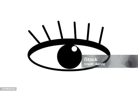 흰색 배경에 격리 된 눈 아이콘입니다 플랫 디자인 스타일 감각 지각에 대한 스톡 벡터 아트 및 기타 이미지 감각 지각 개념 건강관리와 의술 Istock