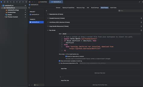 consistent swift style in xcode with swiftlint software development notes