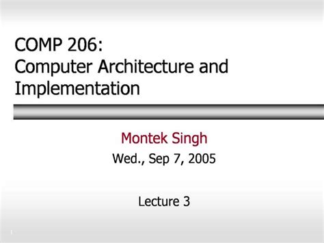 ppt comp 206 computer architecture and implementation powerpoint