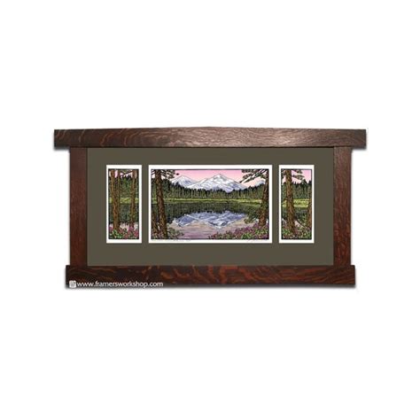 Three Sisters Evening Reflection By Yoshiko Yamamoto Framed Etsy