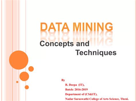 Data Mining Concepts And Techniques Pptx