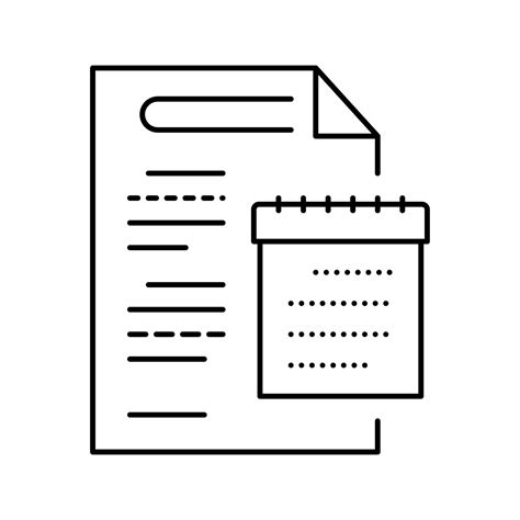 Annual Report Line Icon Vector Illustration 19580327 Vector Art At Vecteezy