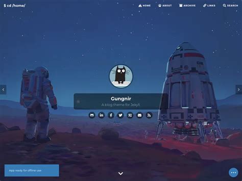 jekyll theme gungnir by renovamen a jekyll template built at lightspeed