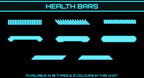 Ultimate Sci Fi UI Components Pack 3 Bars Sliders By Hazestorm Studio