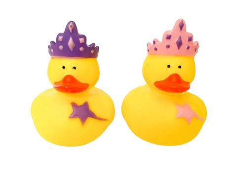 Princess Themed Yellow Rubber Duck Ducks Purple Pink Crown Etsy