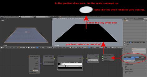 texturing spherical gradient texture on plane not working blender