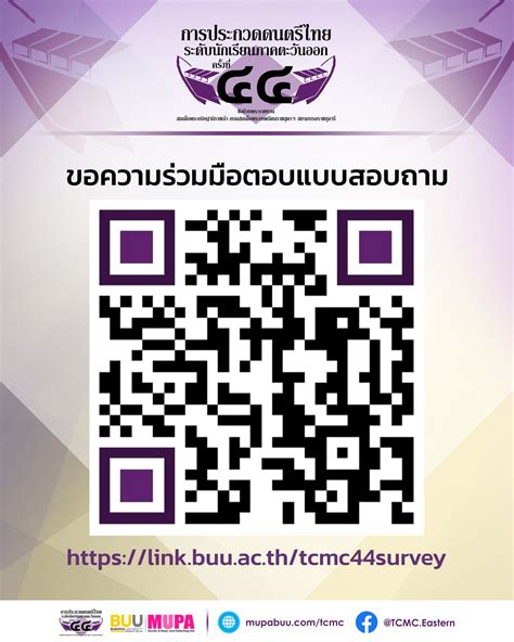 การประกวดดนตรีไทย ระดับนักเรียนภาคตะวันออก ชิงถ้วยพระราชทานฯ ขอความร่วมมือทุกท่านตอบแบบสอบถาม