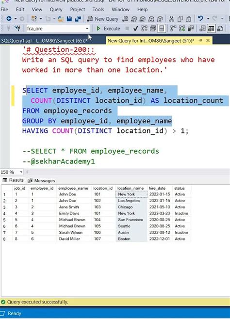 Sql Interview Question 200 Sql Mysql Oracle Interview Shorts