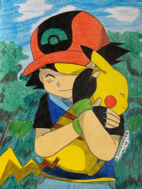 Ash And Pika Cuddle Xd By Ash Misty Pikachu On Deviantart