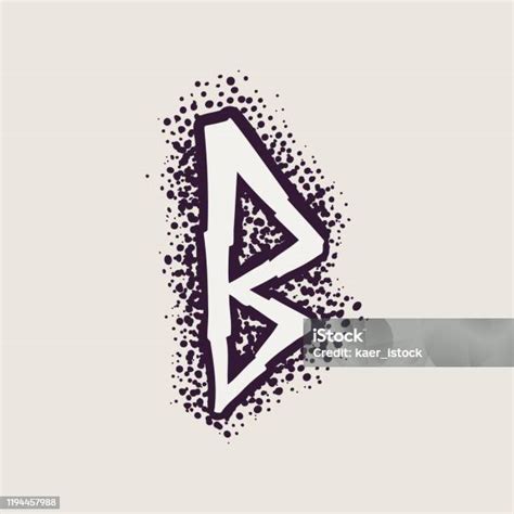 도트 배경에 문자 B 룬 로고입니다 검은색에 대한 스톡 벡터 아트 및 기타 이미지 검은색 고대의 고딕 양식 Istock