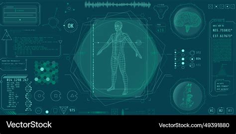 Hud Interface Design For Decoding Big Data Vector Image