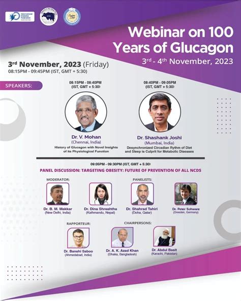 Join The The 100 Years Of Glucagon Webinar Virtually Dedicated To The Memory Of My Beloved