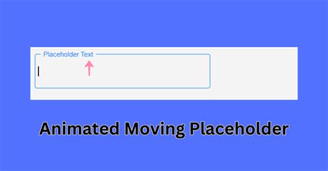 Creating An Animated Moving Placeholder Input With Html And Css