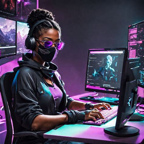 Black Game Developer Works On A Level Design On Her Personal By B Chew Playground