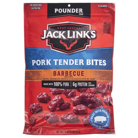 Jack Links Bbq Jerky Pork Tender Bites 16 Ounce