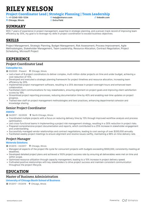 21 Project Coordinator Resume Examples And Guide For 2025