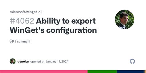 Ability To Export Wingets Configuration · Issue 4062 · Microsoft