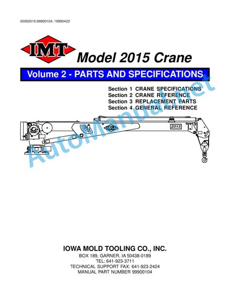 IMT Model Crane Volume PARTS AND SPECIFICATIONS