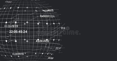 Digital World Map And Data Processing Image Over Globe And Charts Stock