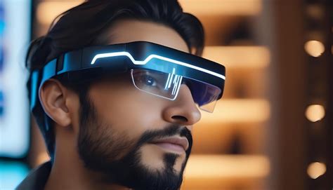 Premium Ai Image An Augmented Reality Glasses User Exploring An Interactive Digital Overlay