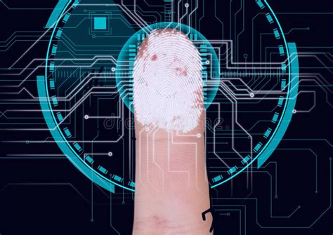 Human Finger Scanning Over Biometric Scanner Against Microprocessor