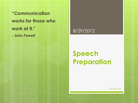 Speech Preparation