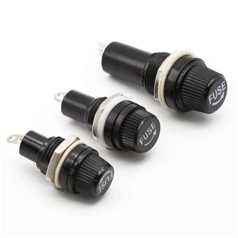 Buy Wholesale China Fuse Holder 30a Socket H3 12 Panel Mount Screw Cover 5x20mm 6x30mm Glass