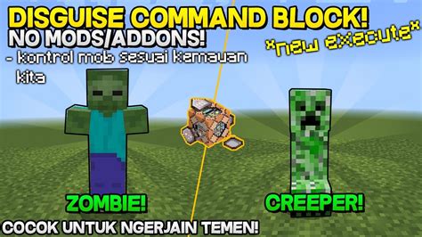 New Execute Cara Menjadi Mob Apapun Di Minecraft Be 1 19 Tutorial Command Block Youtube