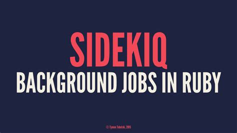Sidekiq Speaker Deck