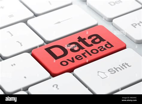 Data Concept Computer Keyboard With Word Data Overload Selected Focus