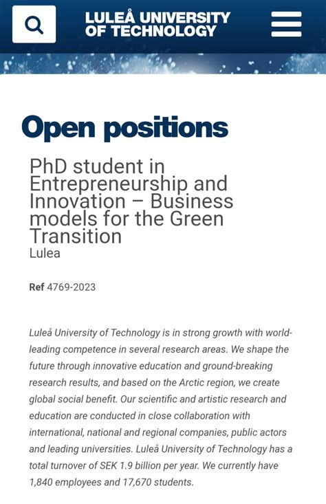 Multiple Fully Funded Phd Positions Available In Business And Management Subjects In Different
