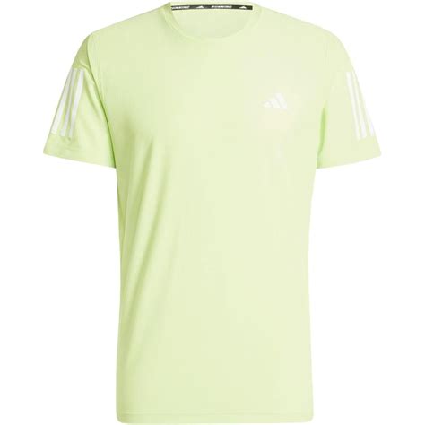 Adidas Mens Own The Run T Shirtpulse Lime Adidas
