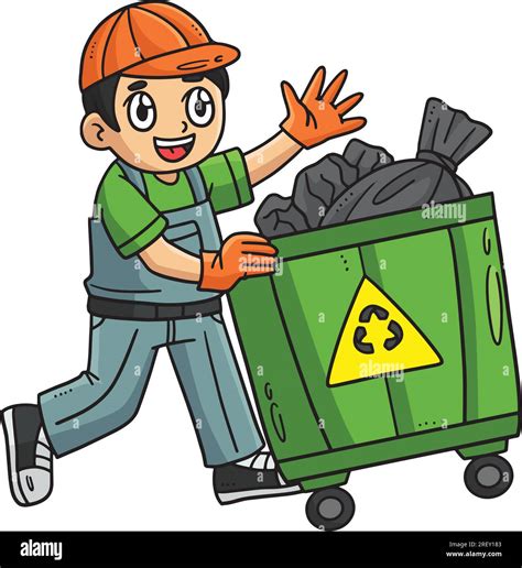 Garbage Collector Clipart Garbage Collector Vector Sticker Clipart