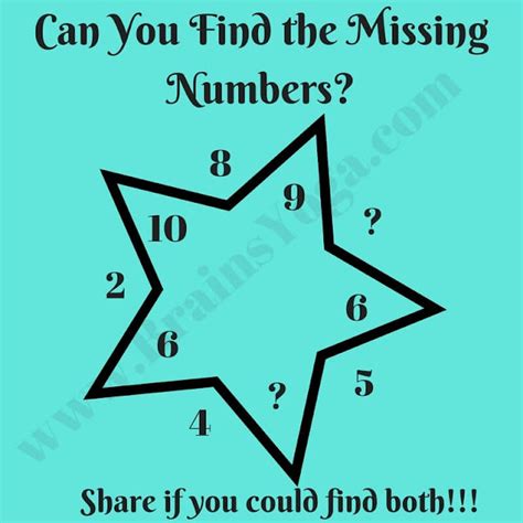 Picture Maths Number Puzzle And Answer For Middle School