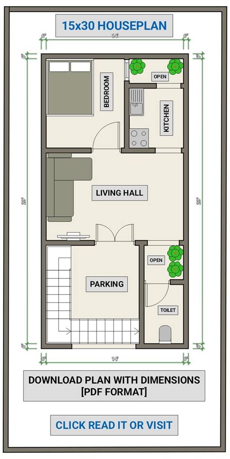 15x30 Plan 15x30 Feet House Design 15x30 Ghar Ka Naksha 15 By 30