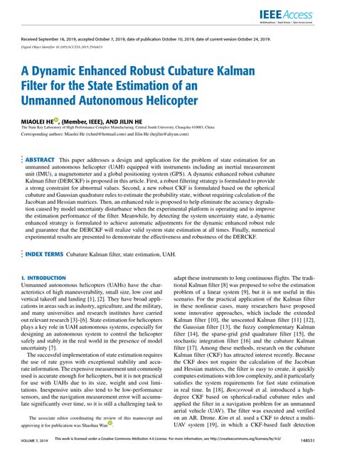 Pdf A Dynamic Enhanced Robust Cubature Kalman Filter For The State