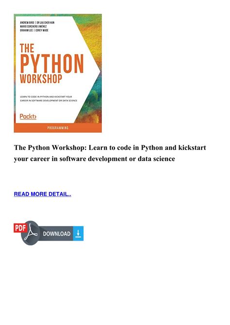 Ppt The Python Workshop Learn To Code In Python And Kickstart Your