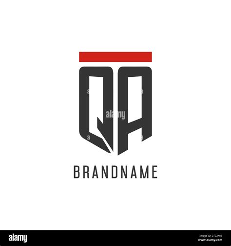 Qa Initial Esport Logo With Simple Shield Design Style Vector Graphic Stock Vector Image And Art