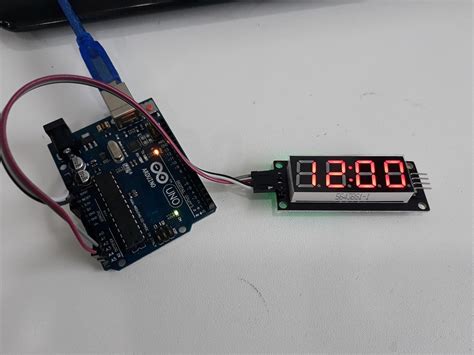 โมดูลแสดงค่าตัวเลข 4 หลัก จุดนาฬิกา 056 Tm1637 Driver สีน้ำเงิน ขาย Arduino อุปกรณ์ Arduino