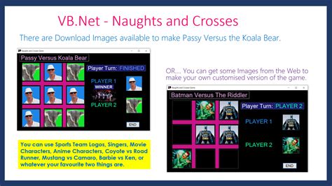 Vb Net Naughts And Crosses Tic Tac Toe Game Passy World Of Ict