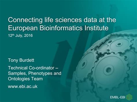 Connecting Life Sciences Data At The European Bioinformatics Institute Pdf Databases