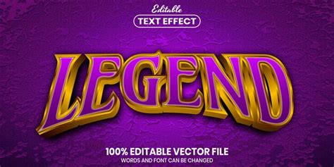 Premium Vector Legend Text Font Style Editable Text Effect