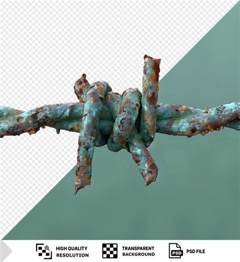 Premium Psd Barbed Wire Rust Macro Photo Of A Rusty Barbed Wire Png