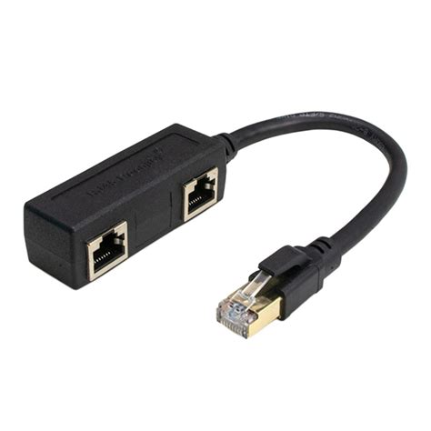 Adaptador Divisor Conector De Enchufe De Puerto Hembra Para Portátil Dos Grandes Dos Grandes