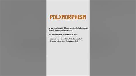 Javas Polymorphism Java Javainterviewquestions Javas Javashorts